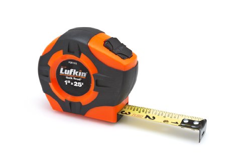 Lufkin PQR1425 Quickread Power Return Tape, 1-Inch by 25-Feet, Hi-Viz Orange