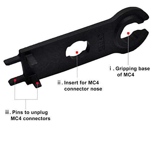 JYFT Solar Panel Cable Connectors Male/Female IP67 30A 1000V DC (1Pair), a Solar Connector Wrenches/Spanners Tool
