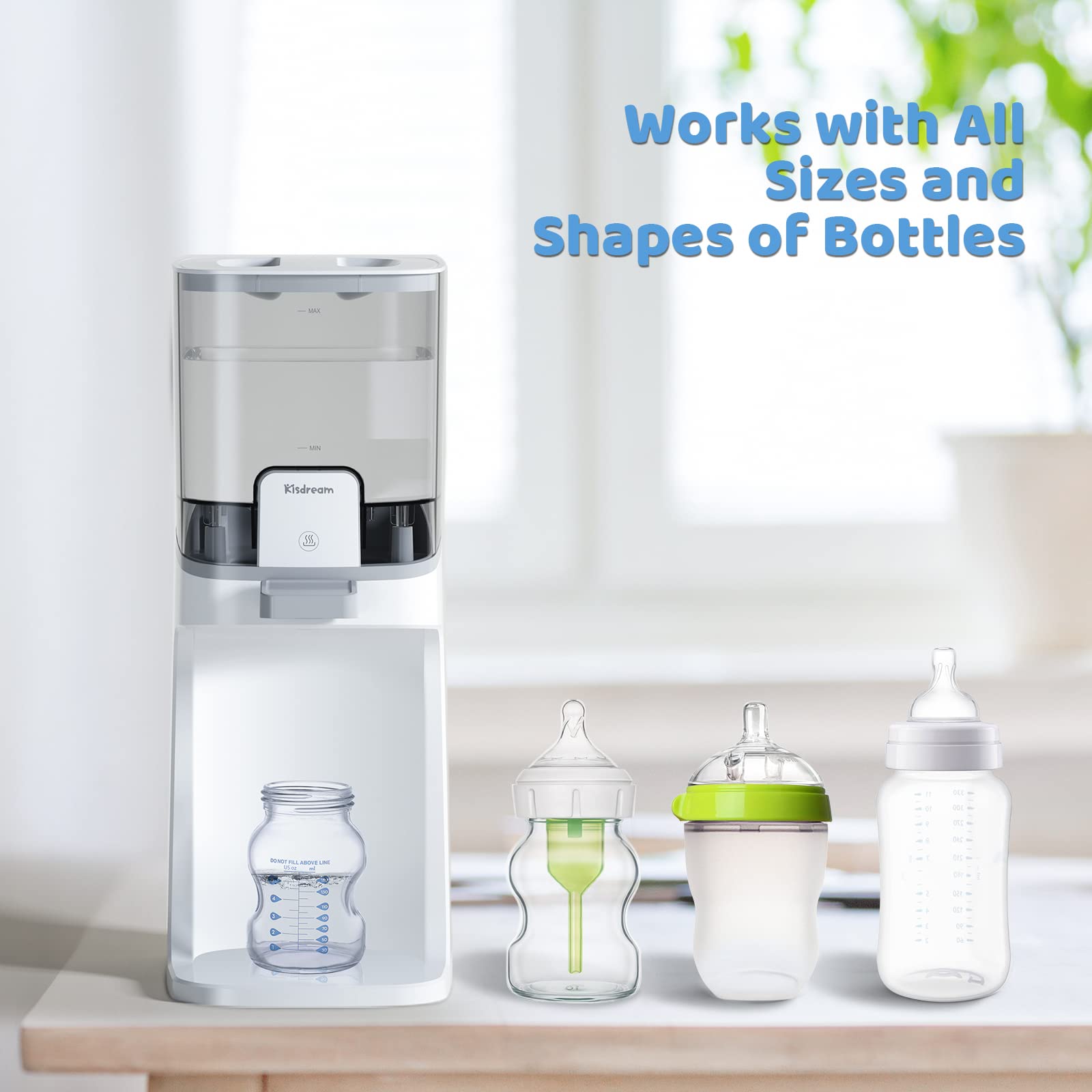 Instant Warmer Baby Bottle Warmer, Kisdream Formula Maker Instantly Dispenses Water Warmer at Perfect Temperature, 3 Mode, Large Capacity 24/7 Smart Thermostat, No More Waiting