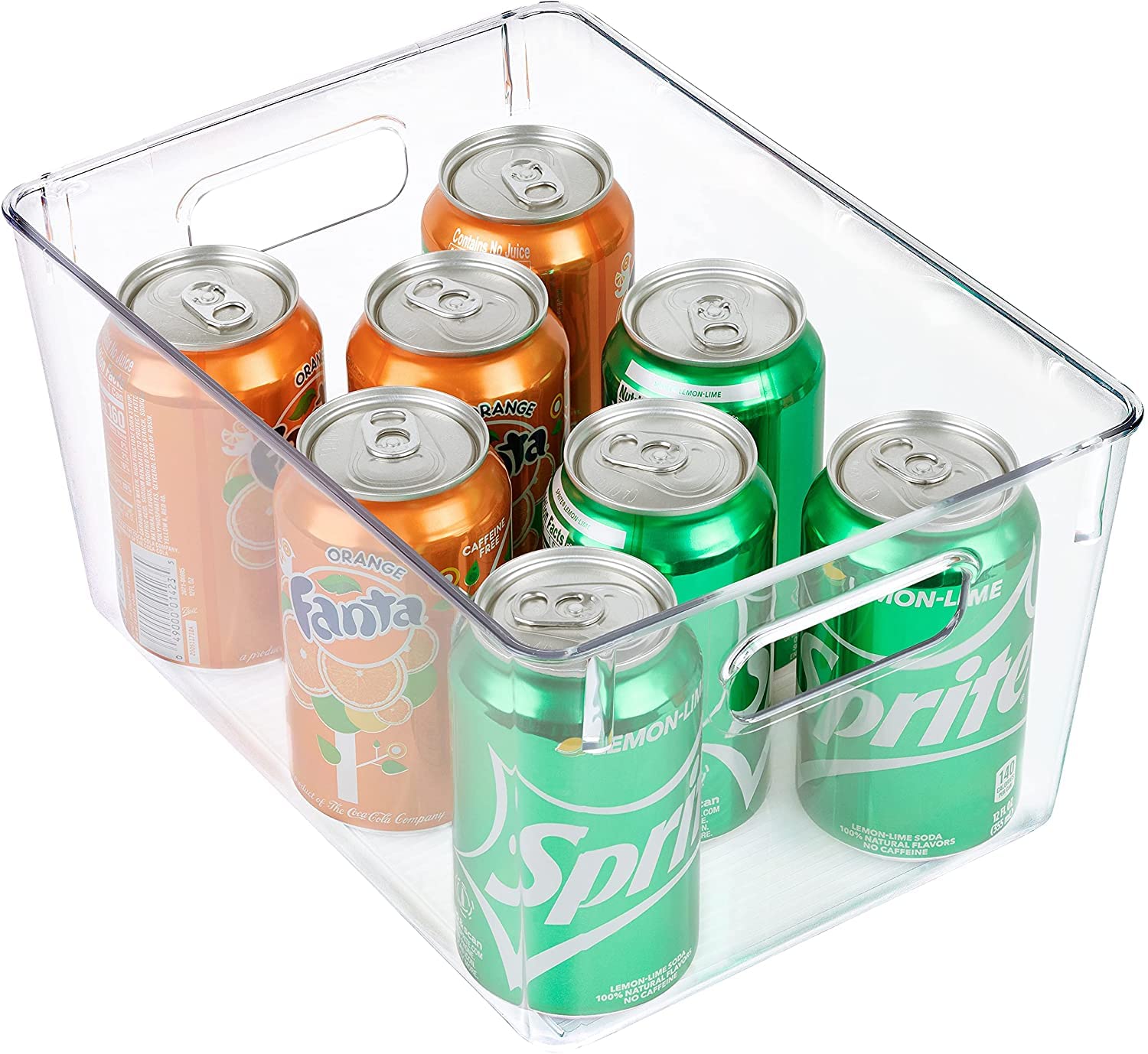 Homeries Pantry Organizer, Clear Storage Bins, for Kitchen, Pantry, Cabinets, for Storing Packets, Spices, Sauce, Snacks, Cans 11βx8βx6β (Pack Of 6)