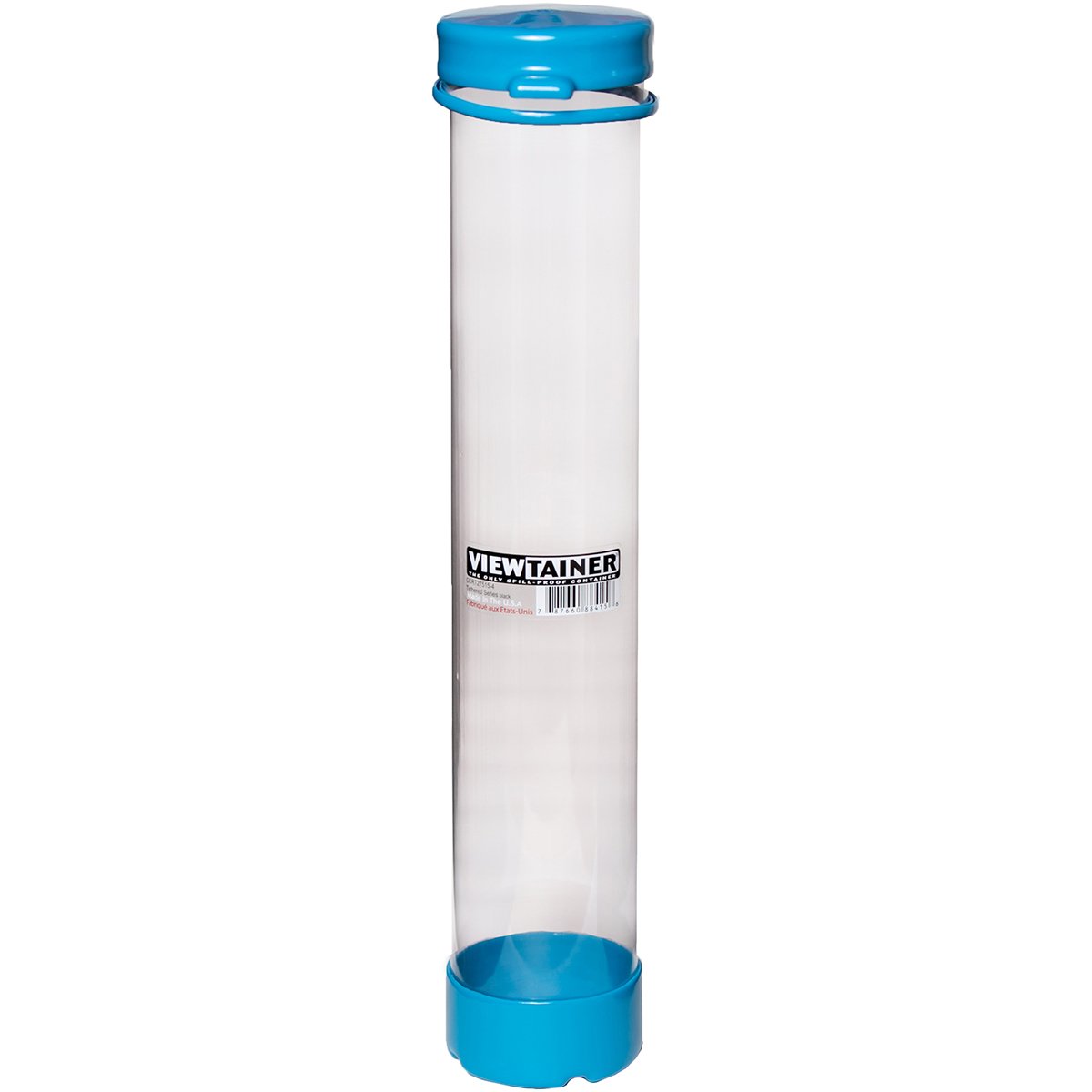 Viewtainer CCRT27515-9 Sky Blue Tethered Cap Storage Container, 2.75"X15"