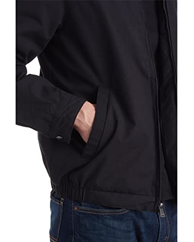Perry Ellis Men?s Jacket ? Casual Lightweight Water Resistant Microfiber Windbreaker Golf Coat (S-XL), Size Medium, Black
