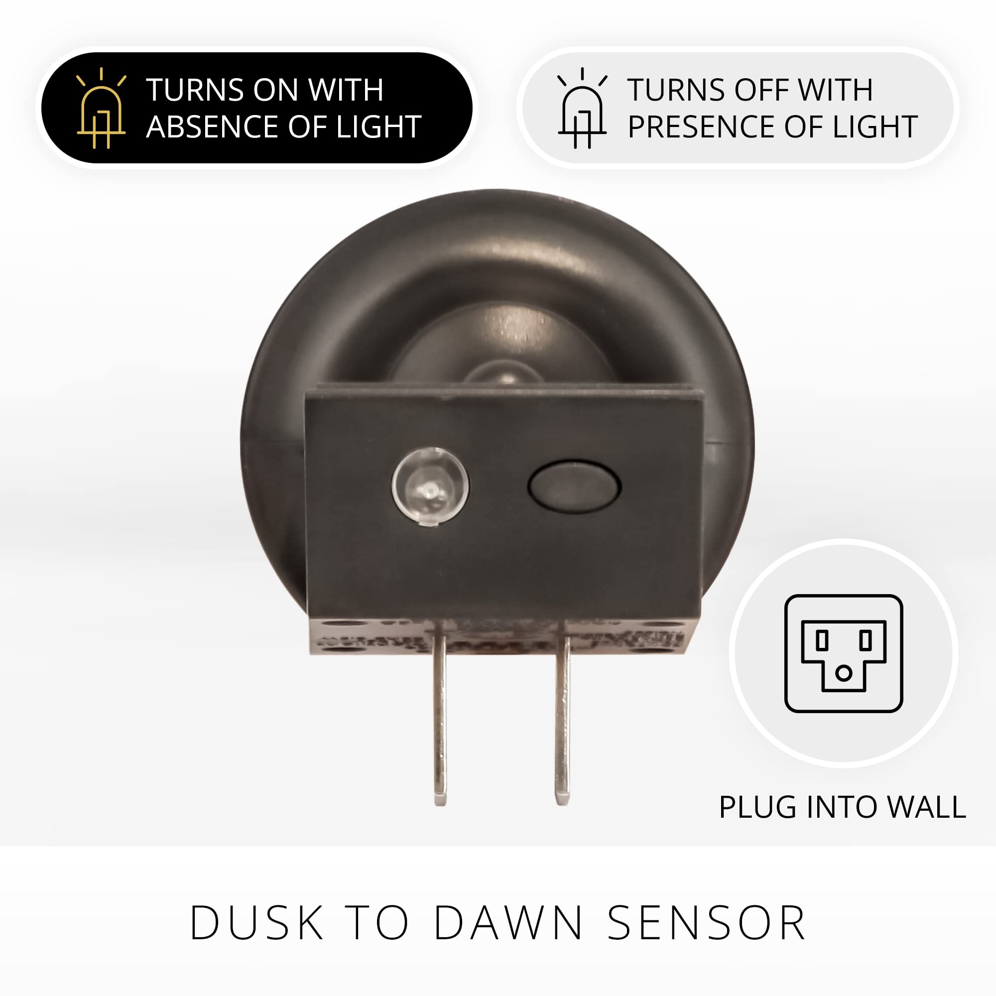 Luminara Flameless Candle Nightlight - Patented Flickering Real-Flame Effect Technology Mimics Real Candle - Plugs into Outlet - Dusk to Dawn Sensor Auto Switch On/Off - Safe for Families Kids Pets