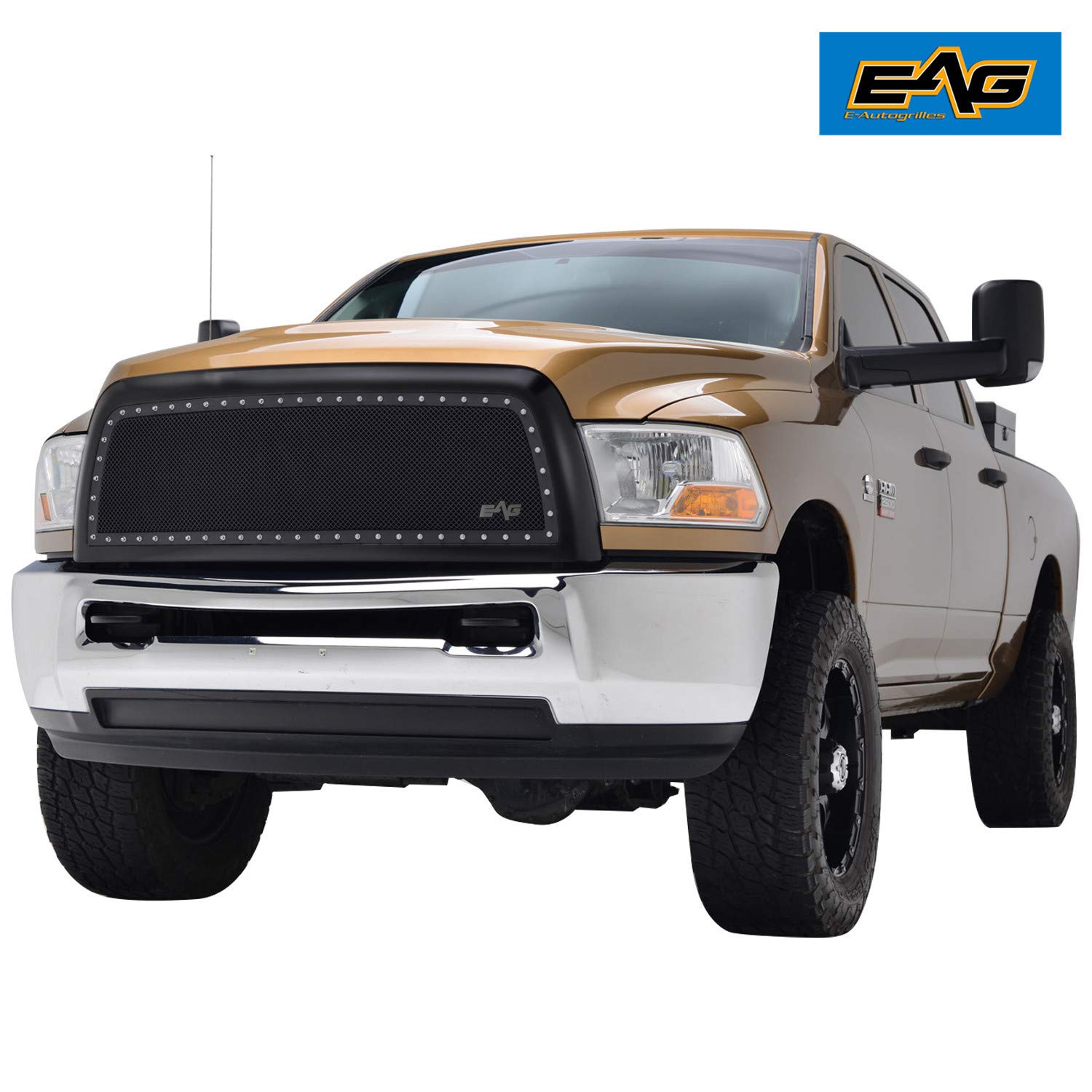 EAG Rivet Stainless Steel Wire Mesh Grille Fit for 2010-2012 Ram 2500/3500