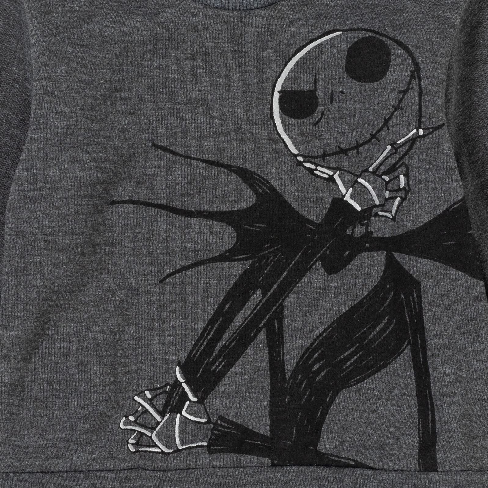 Disney Nightmare Before Christmas Jack Skellington Little Boys Fleece Sweatshirt Gray 6