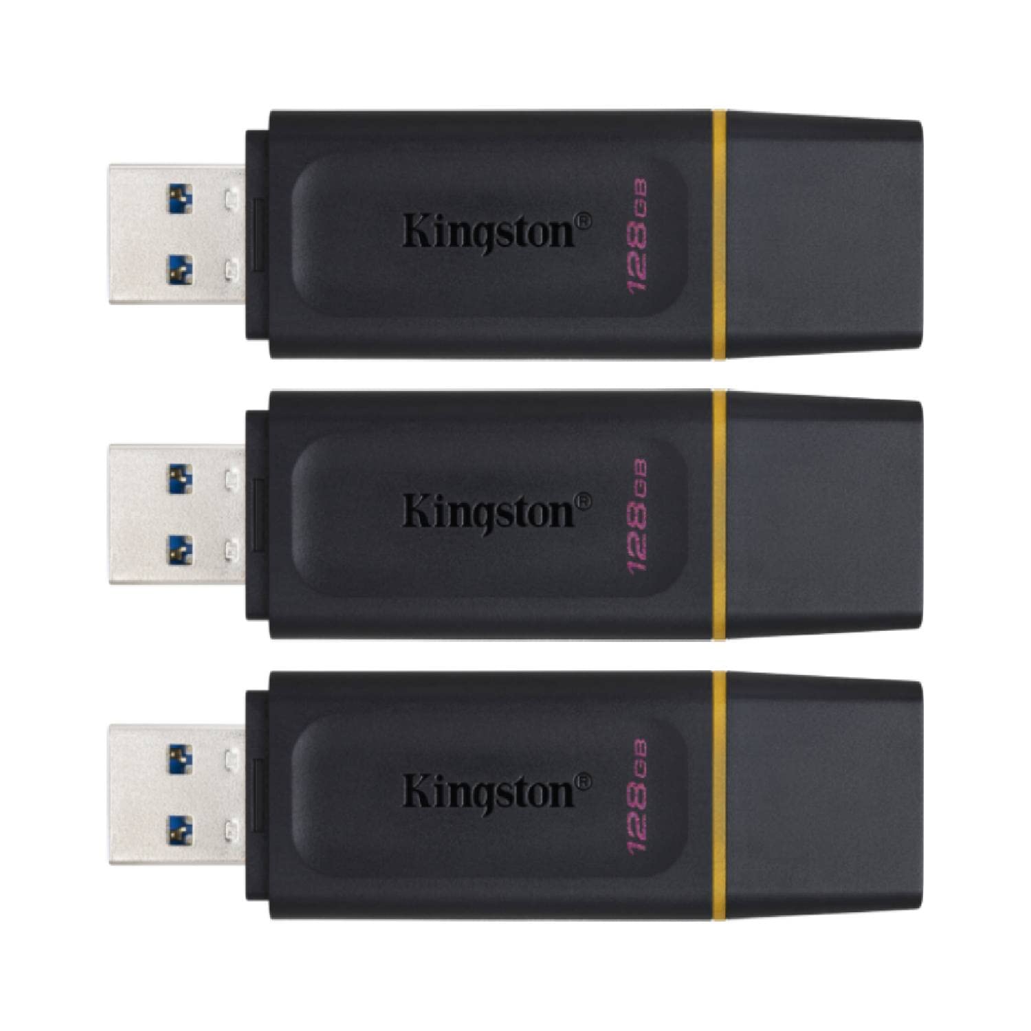 Kingston 128GB Data Traveler Exodia Flash Drive - DTX128GB (Pack of 3)