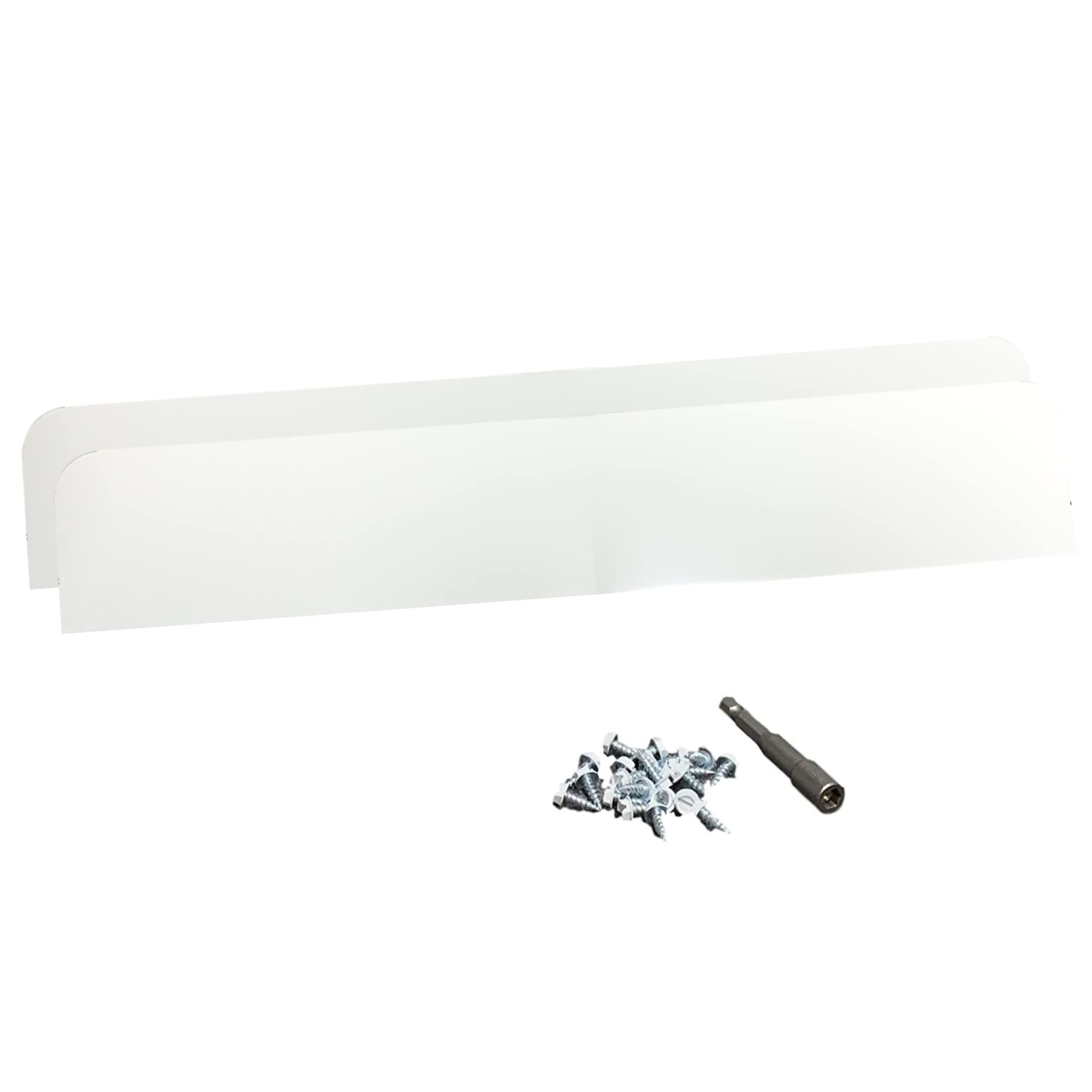 Eagle 1 Rain Gutter Valley Splash Guards, Straight or Bent (2 Per Order) Includes Screws and 1/4" Bit Driver (Extreme Straight, White)