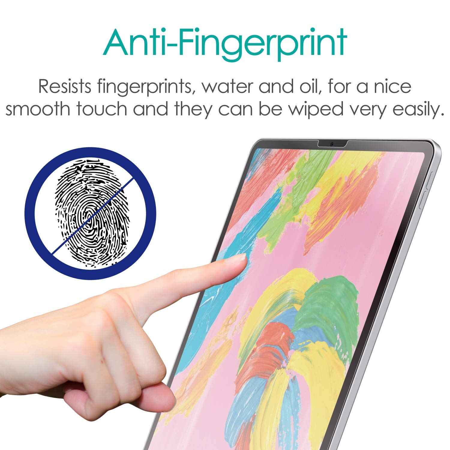 ELECOM Pencil-Feel Screen Protector Designed for Drawing, Anti-Glare Scratch-Resistant Bubble-Free, Compatible with 12.9" iPad Pro 2018/2020 (TB-A18LFLAPL-W)