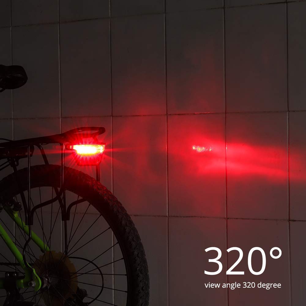 Electric Bike Light Front and Back, Rear Carrier Electric Bicycle Safety LED Headlight & Rear Tail Light, Ebike Lights Set 48V 36V 24V, Easy to Install for Men Women Kids (2 PC)
