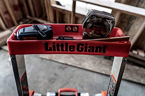 Little Giant Ladder Systems Flip N Lite 6 Foot 300 Pound Capacity Aluminum Lightweight Slim Stepladder Ladder
