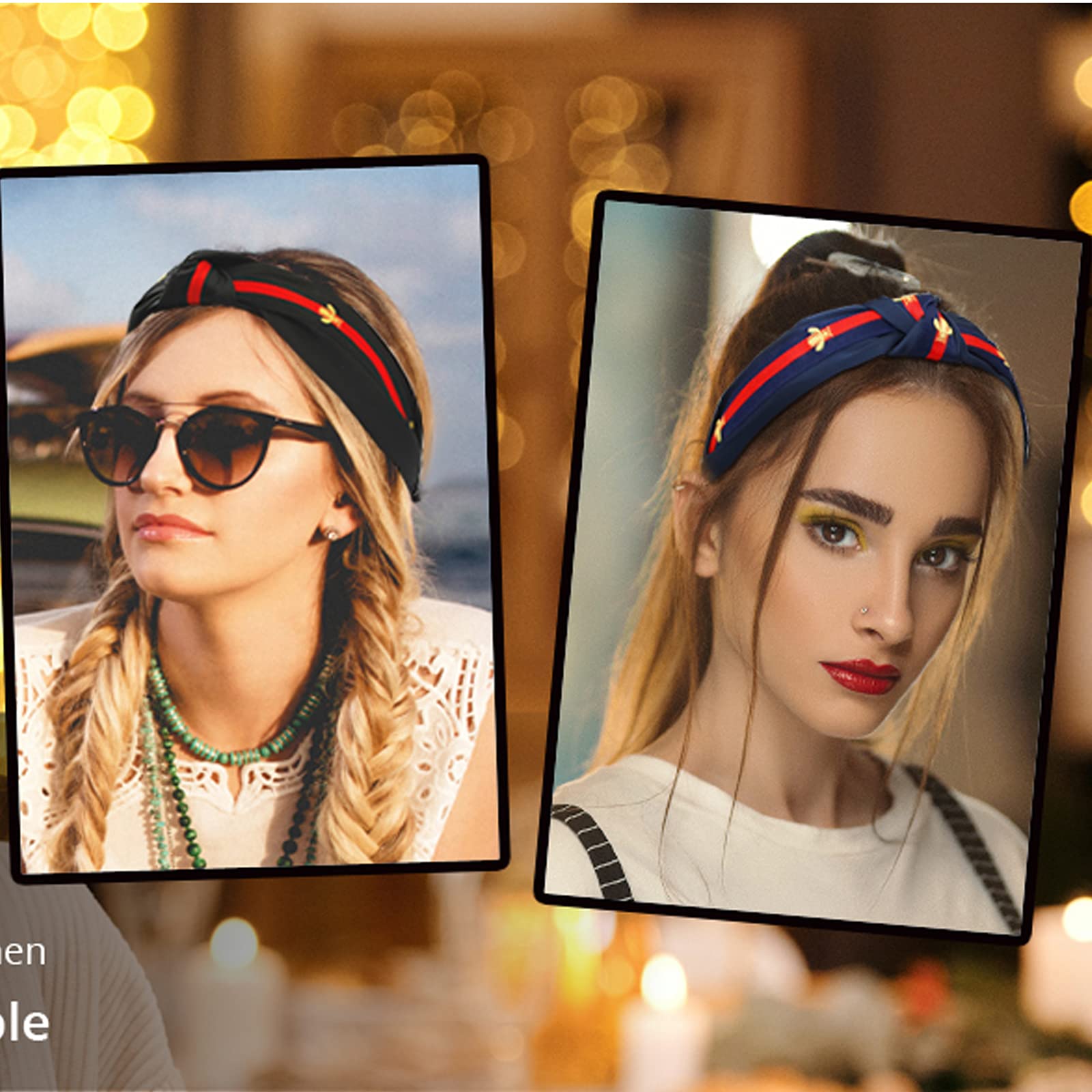Feeblet Headbands for Women Knotted Headbands, Diademas Para Mujer De Moda Bee Headbands for Women's Hair