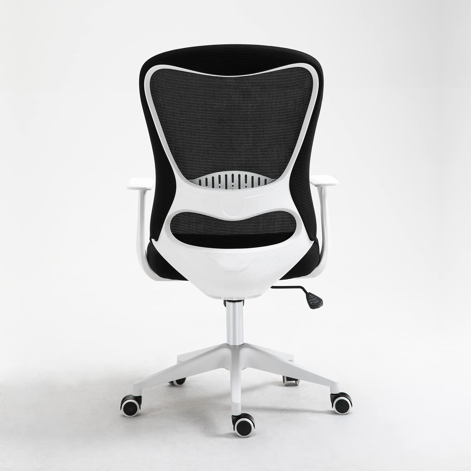 Ergonomic Office Chair Adjustable Computer Desk Chair Comfy Mesh Gaming Chair Mid Back Rolling Executive Office Chair for Home Office,School (White and Black)