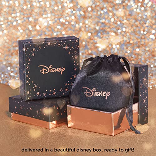 Disney Mickey and Minnie Mouse Jewelry, Two Tone Crystal Necklace, Silver Plated, Pink Flash Plated Necklace, 16+2" extender