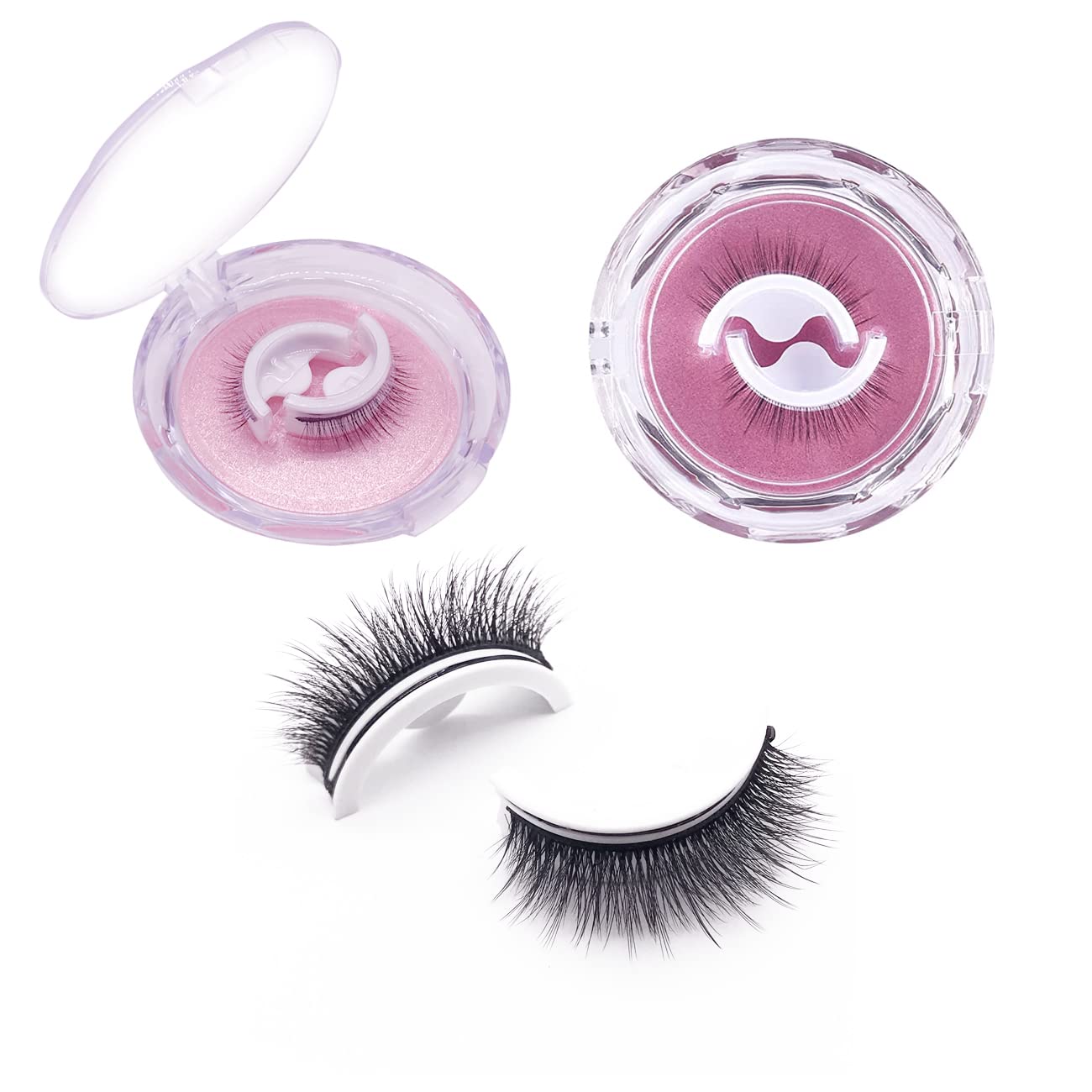Self-Adhesive Eyelashes, Ksndurn Reusable Thick False Eyelashes - Non-Slip Waterproof False Lashes Without Glue