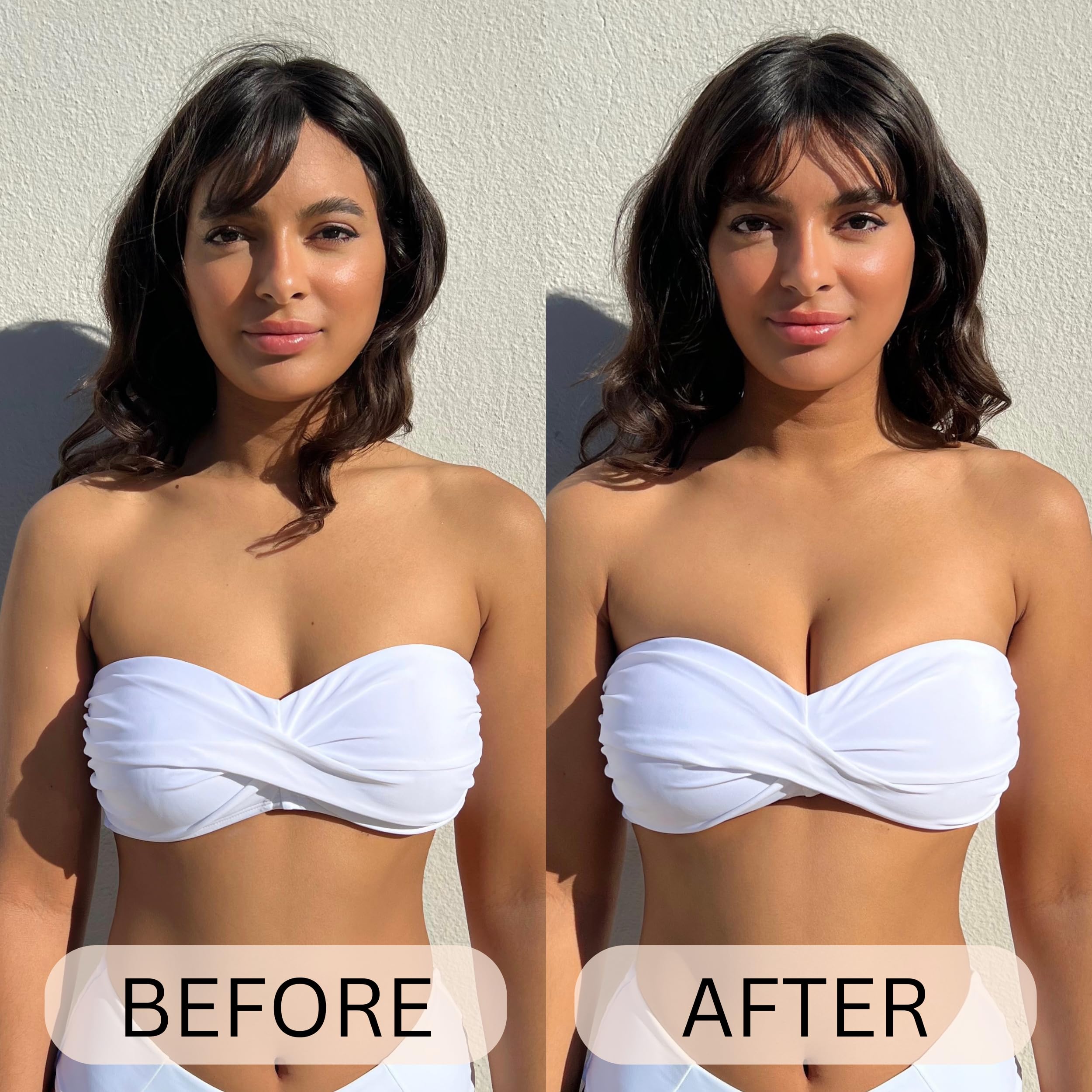 Epiphany LA Women's Strapless Style Push-up Padding Inserts for Swimsuits, Sports Bras, and Clothing (C-Cup (1 Pair))