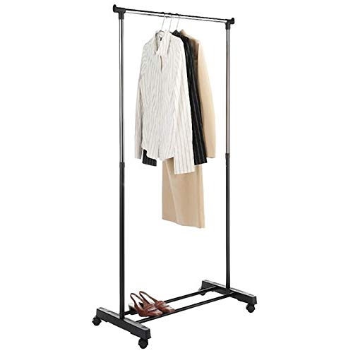 Ochine Adjustable Height and Width Rolling Metal Clothes Rack Height Adjustable Clothes Rack Portable Clothing Rack Rolling Garment Rack Hanging Rack Rolling Clothes Organizer Chrome Garment Rack