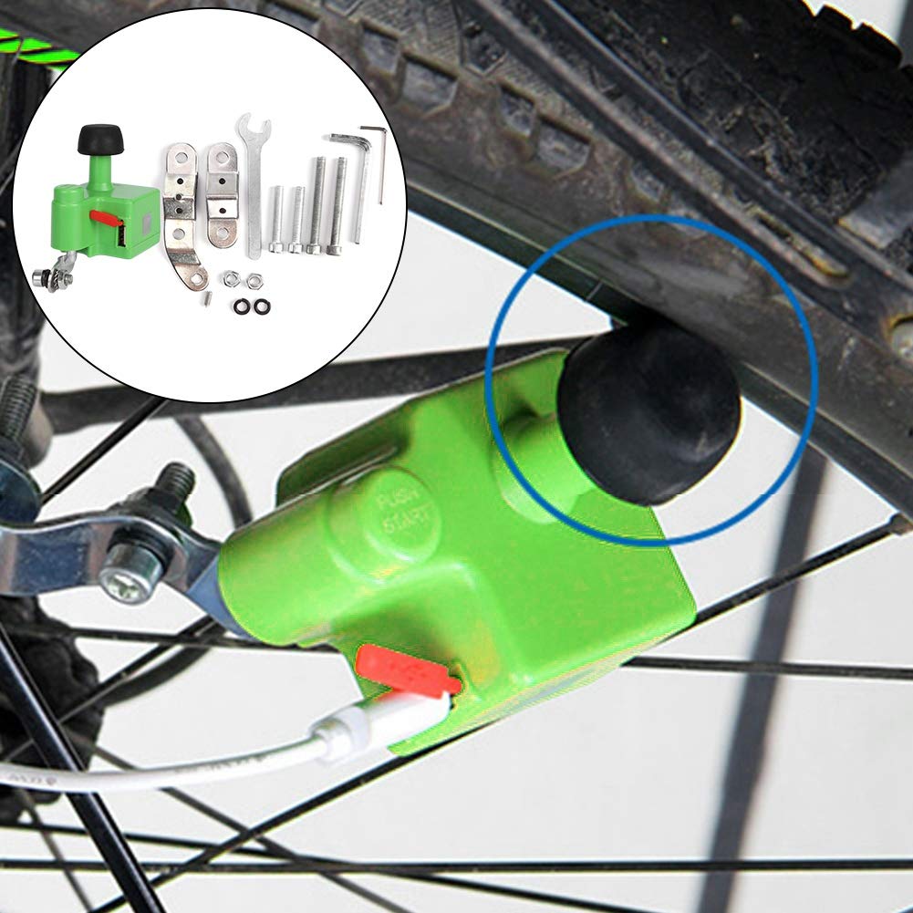 hightseck Bicycle Dynamo Generator, Electric Bike Generator with Rechargeable Dual USB Output, Compact Motorized Friction Generator 1000mAh Mobile Phone Charger Power Bank for Riding