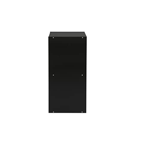 OneSpace Eleanor Executive Desk, Wood-Grain Office Desk with Hutch, Modern Computer Desk, Black