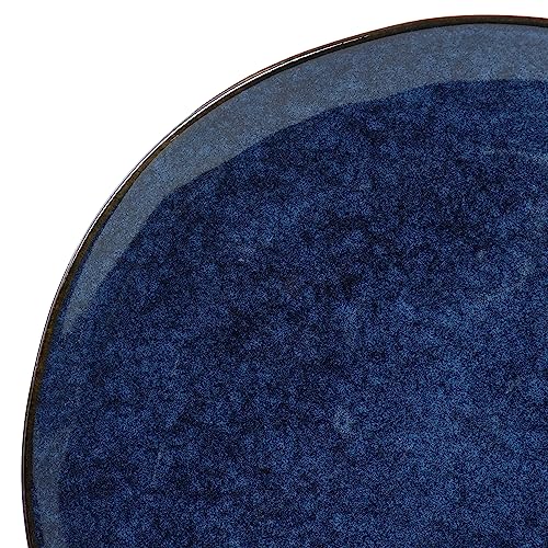 Elama Samara 12 Piece Stoneware Dinnerware Set (Blue)
