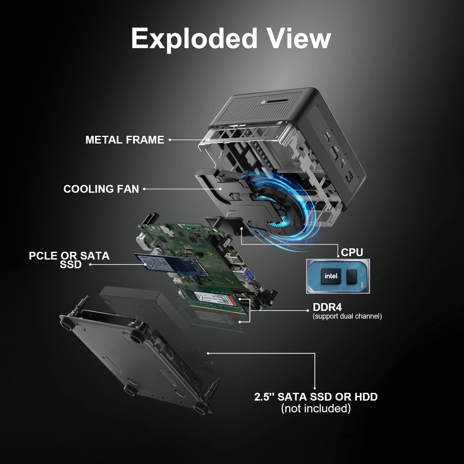 Intel NUC 11 Barebone with Core i5-1135G7 Processor, Ultra-Performance Intel Nuc 11 with Intel Iris Xe Graphics, 8M Cache, Up to 4.20 GHz (No RAM, No SSD, NO OS, Added Components Needed)