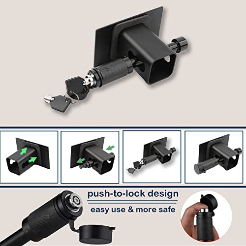 Trailer Hitch Cover Black American Flag Emblem Guard Locking Pin for 2" Inch Tow Rear Receivers Plug Covers Suitable for Trucks Cars SUV