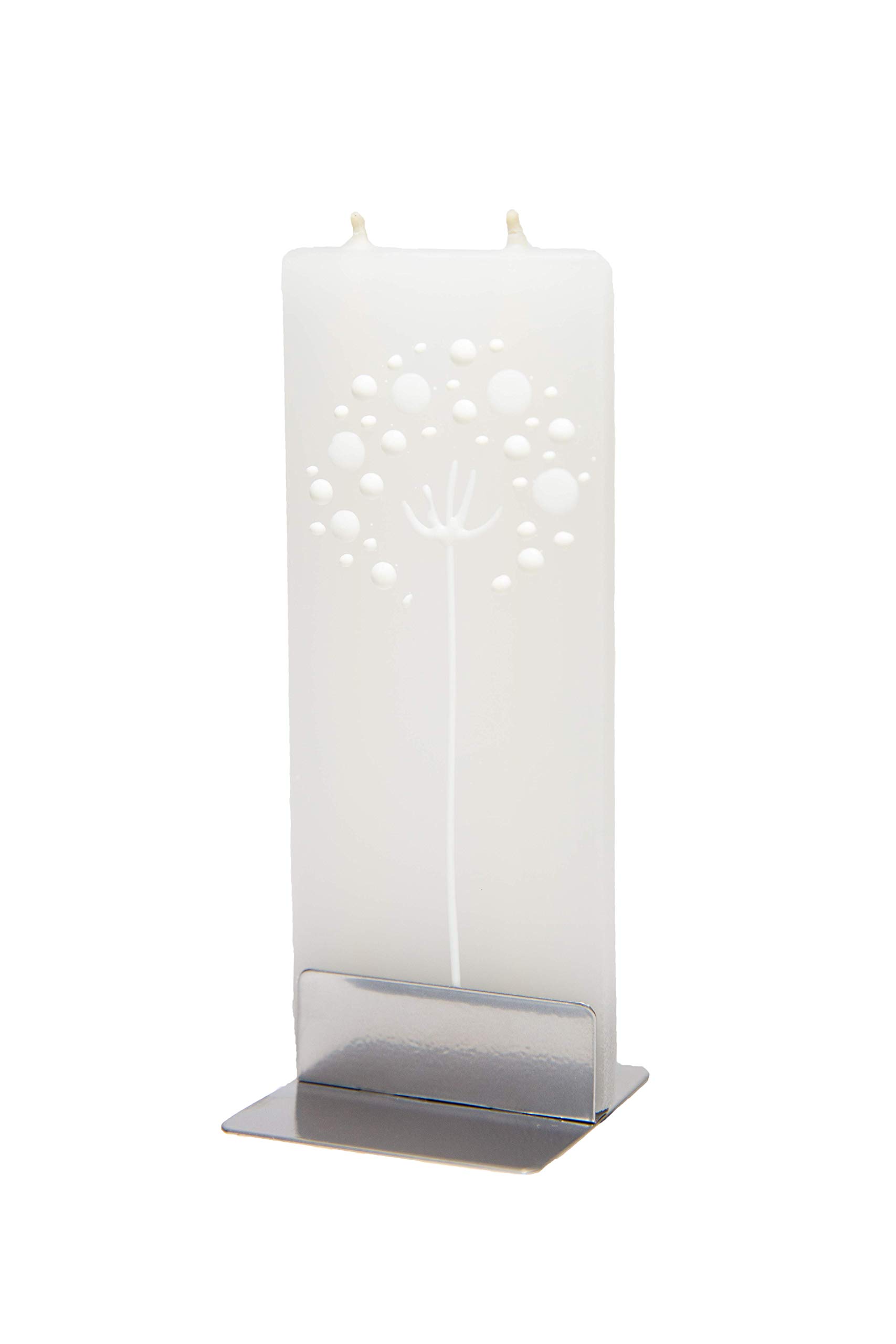 Flatyz Hand Painted Flat Candle | Unscented, Dripless, Smokeless, Decorative | Sunflower | Double Wick | Unique Gift Idea and Home Décor Accent | 6 inches