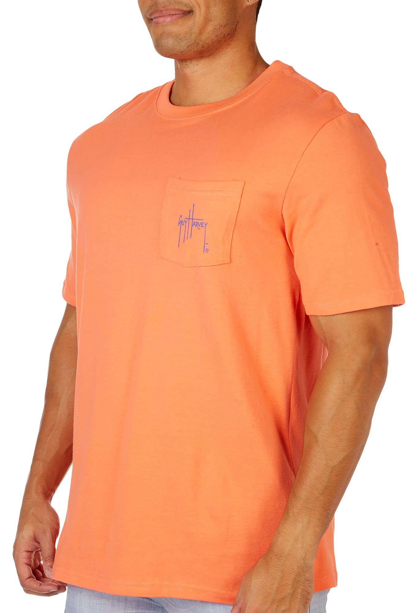 Guy Harvey Mens Mahi Originals Graphic Short Sleeve T-Shirt X-Large Light Orange