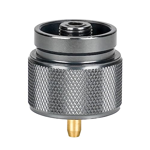 Onlyfire Camping Stove Adapter, Camping Backpacking Stove Convert Connector 1L Outdoor Propane Small Tank Input EN417 Lindal Valve Output, Camp Fuel Refill Adapter for Outdoor Backpack Hiking