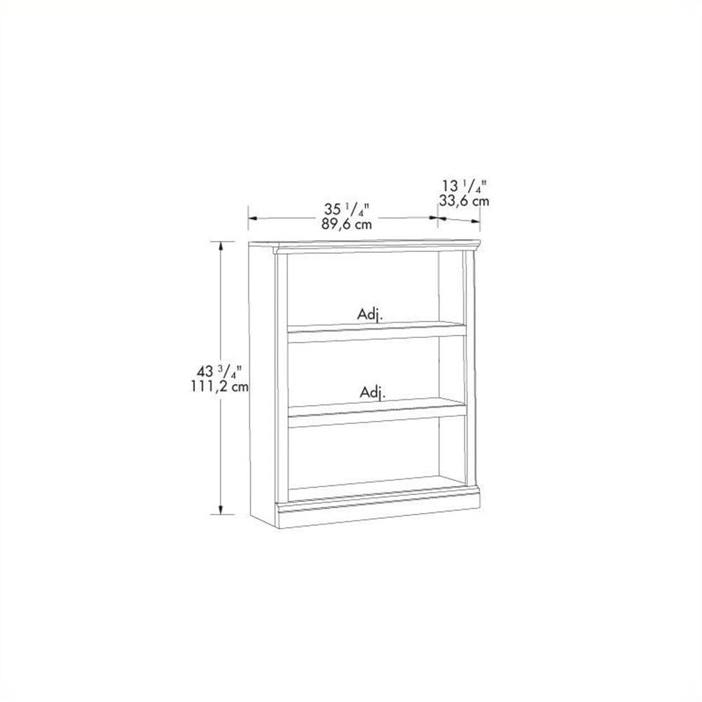 Pemberly Row 3 Shelf Bookcase in Oiled Oak