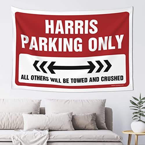 Man Cave Rules Harris Parking Only Tapestry Space Decor Vintage Decor (Size : 75X100CM)