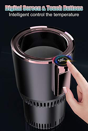 Home & Car Cup Cooler Warmer Quick Electric Cooling Cup -3℃~58℃ Heat and Cold Insulation Drink Cooler Cup Coffee Warmer for Office/Road Trip