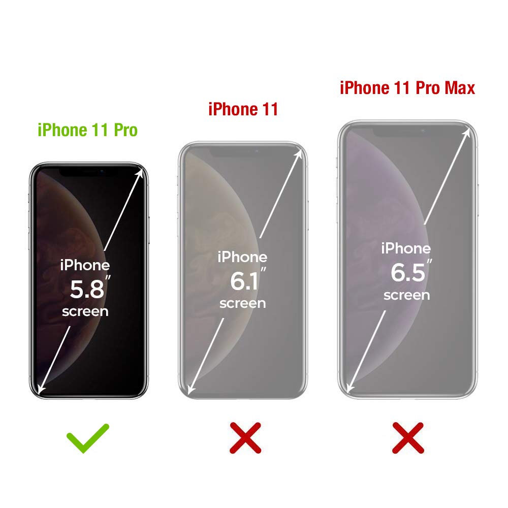 FlexGear Case for iPhone 11 Pro with 2X Tempered Glass Screen Protectors [Full Protection] - Crystal Clear