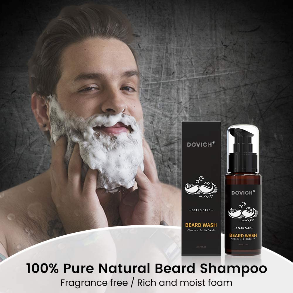 DOVICH 10 In 1 Beard Kit for Men, Gifts for Men, Beard Growth Kit, Beard Grooming Oil Leave-in Conditioner, Beard scissors, Beard Shampoo, Beard Balm, Beard Brush