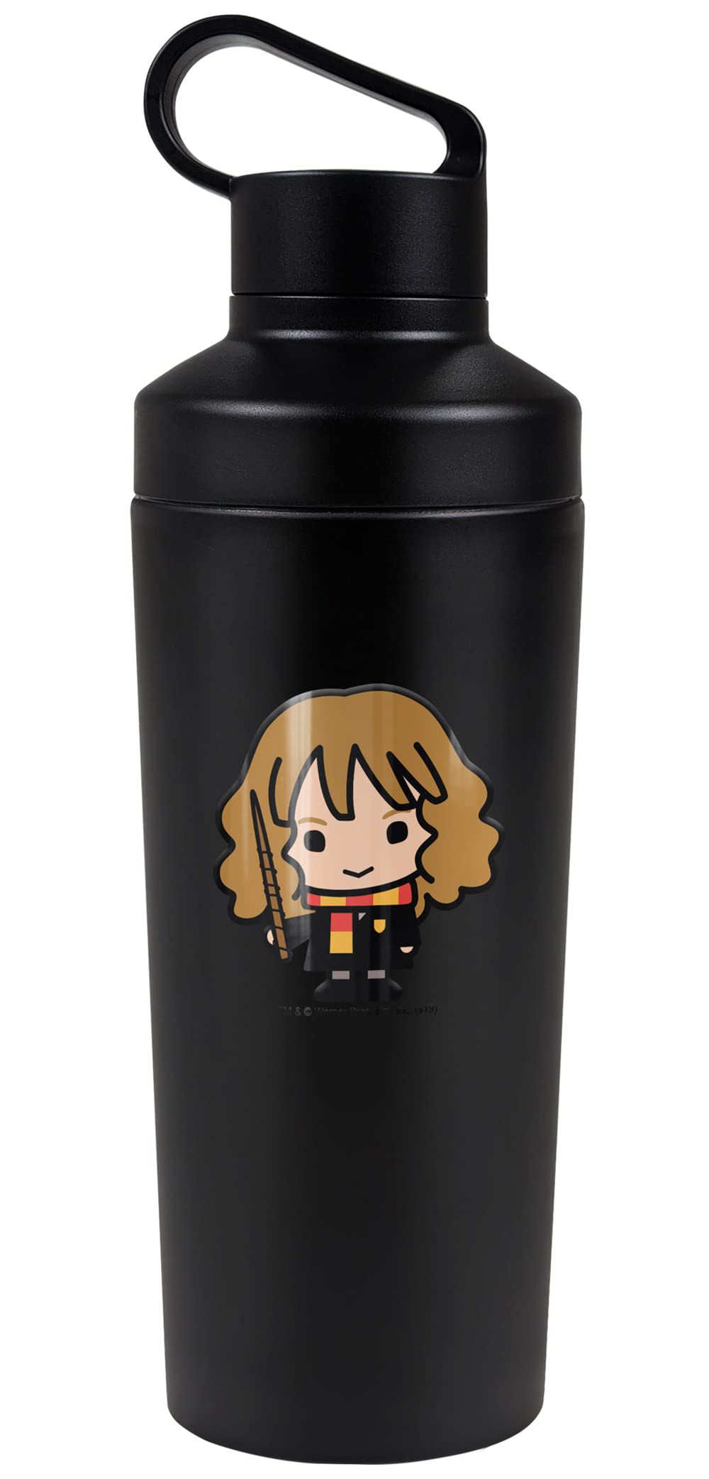 Harry Potter OFFICIAL Cute Chibi Hermione Character 18 oz Insulated Water Bottle, Leak Resistant, Vacuum Insulated Stainless Steel with 2-in-1 Loop Cap