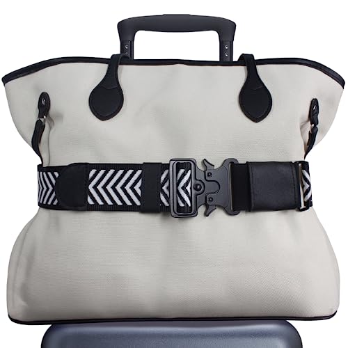 Travel Belt for Luggage - Stylish & Adjustable Add a Bag Luggage Strap for Carry On Bag - Airport Travel Accessories for Women & Men (Rocket)