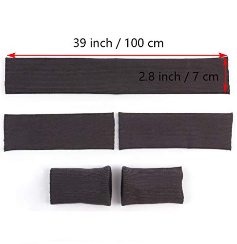 Tong Gu Tubular Knit Rib Cuff 39" x 2.8" Ribbed Trims Fabric for Sweater Jacket Coat Sewing DIY (Light Gray, 39“ x 2.8")