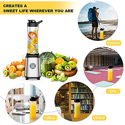 Single Serve Blender, Personal Blender for Smoothies and Shakes, Smoothies Blender with an Tritan BPA-Free 20Oz Travel Bottle