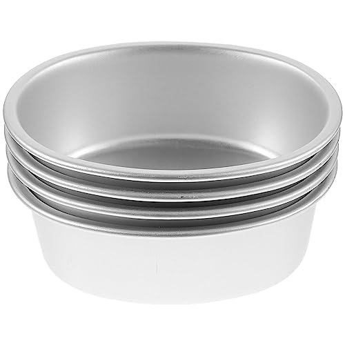 Kichvoe Accessories Oval Cheesecake Pan 4PCS Non-stick Cake Pan Aluminum Cake Mold Bread Loaf Pan Mold Meatloaf Breads Mold for Oven Baking Cake Mold Compatible with Instant Pot