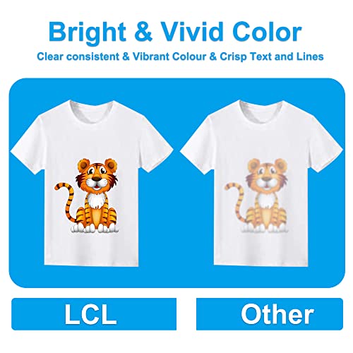 LCL Compatible T49M T49M1 T49M2 T49M3 T49M4 Autofill Sublimation Ink Replacement for SureColor F170 F570 Dye-Sublimation Printer (4-Pack,KCMY)
