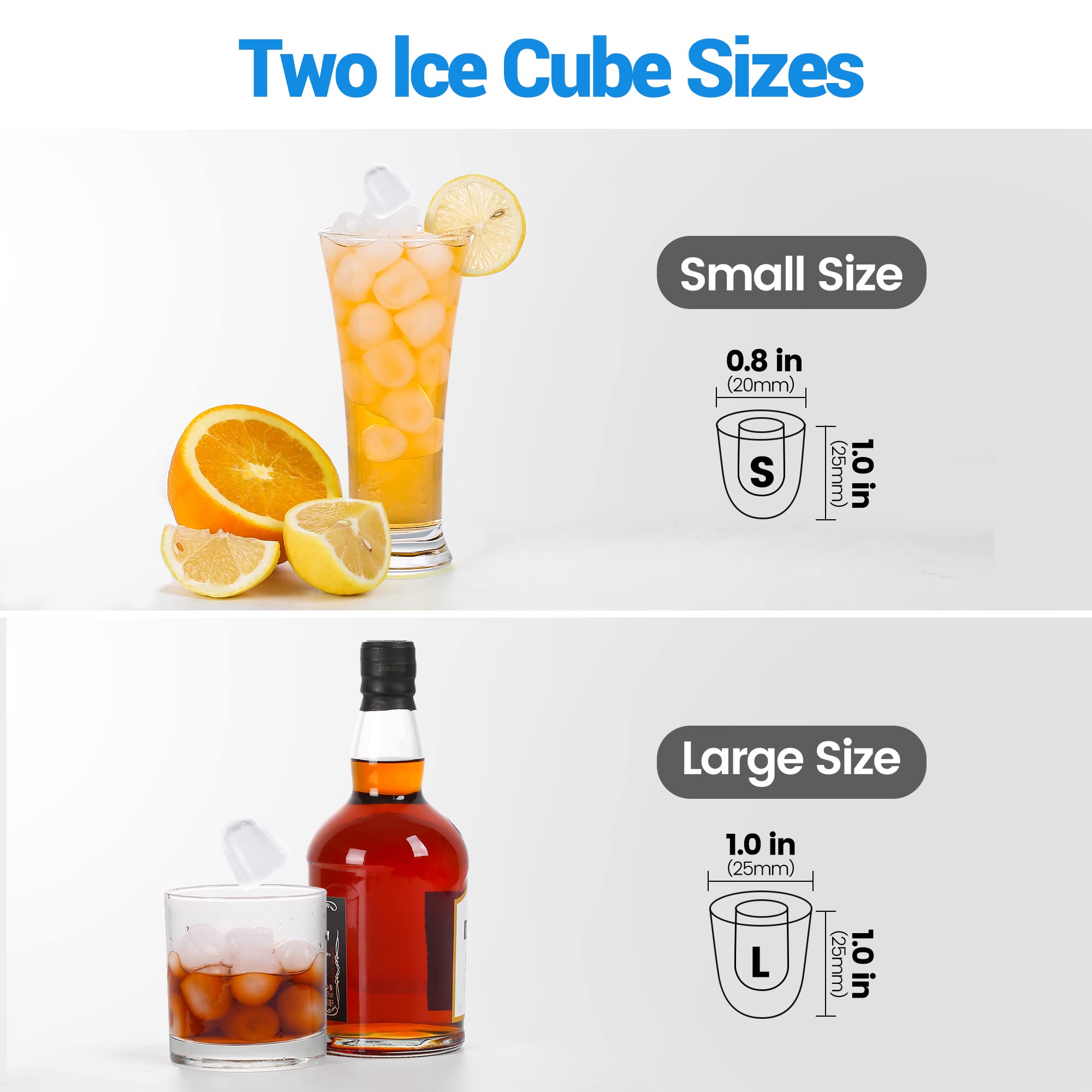 Ice Makers Countertop Ice Machine 9 Cubes Ready in 6-8 Mins, 26lbs in 24 Hours, Self-Cleaning Portable Ice Machine with Ice Scoop and Basket, 2 Sizes of Bullet Ice for Home Kitchen Office Bar Party