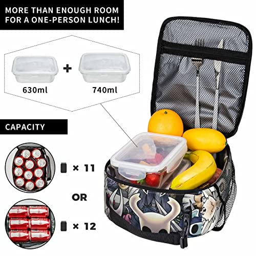 HashKinwin Reusable Insulated Lunch Bags Detachable Handle Lunchbox Bag Meal Tote Bag For Women Men