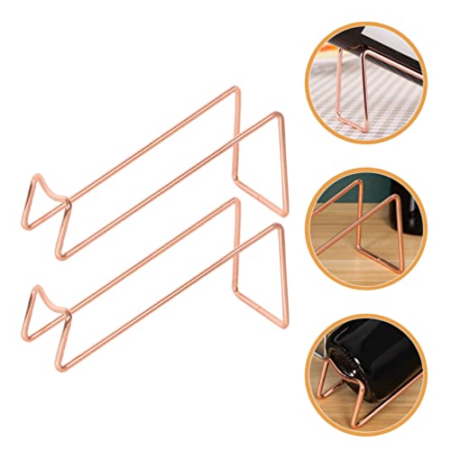 Ipetboom 2pcs Wine Stand Wine Bottle Rack Stand Storage Wine Display Rack Stylish Wine Bottle Organizer Desktop Stand Wine Bottle Display Holder Iron Wire Rack 3l