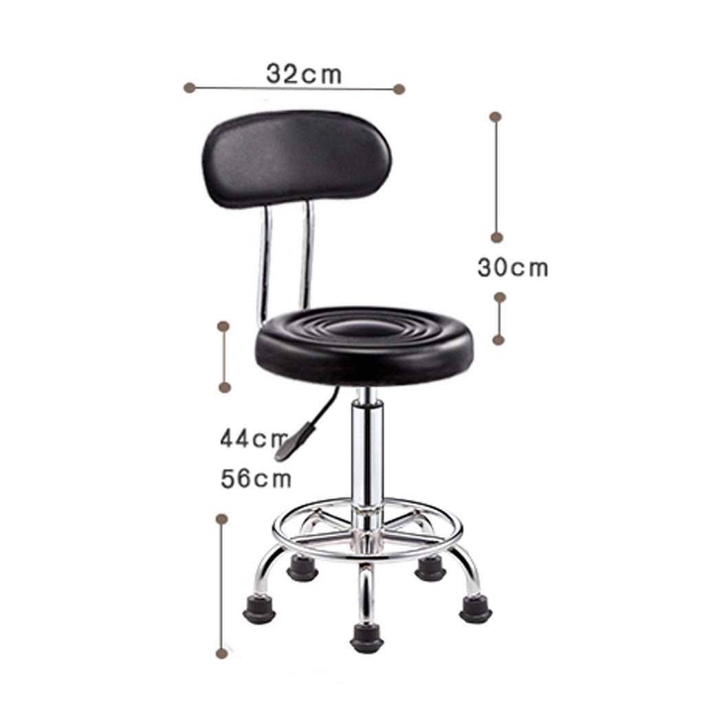 MNB Hairdressing Stool, Special Pulley Stool for Beauty Salons, Barbershop Hairdressing, Manicure, Hair Cutting Rotating Stool (Color : Red)