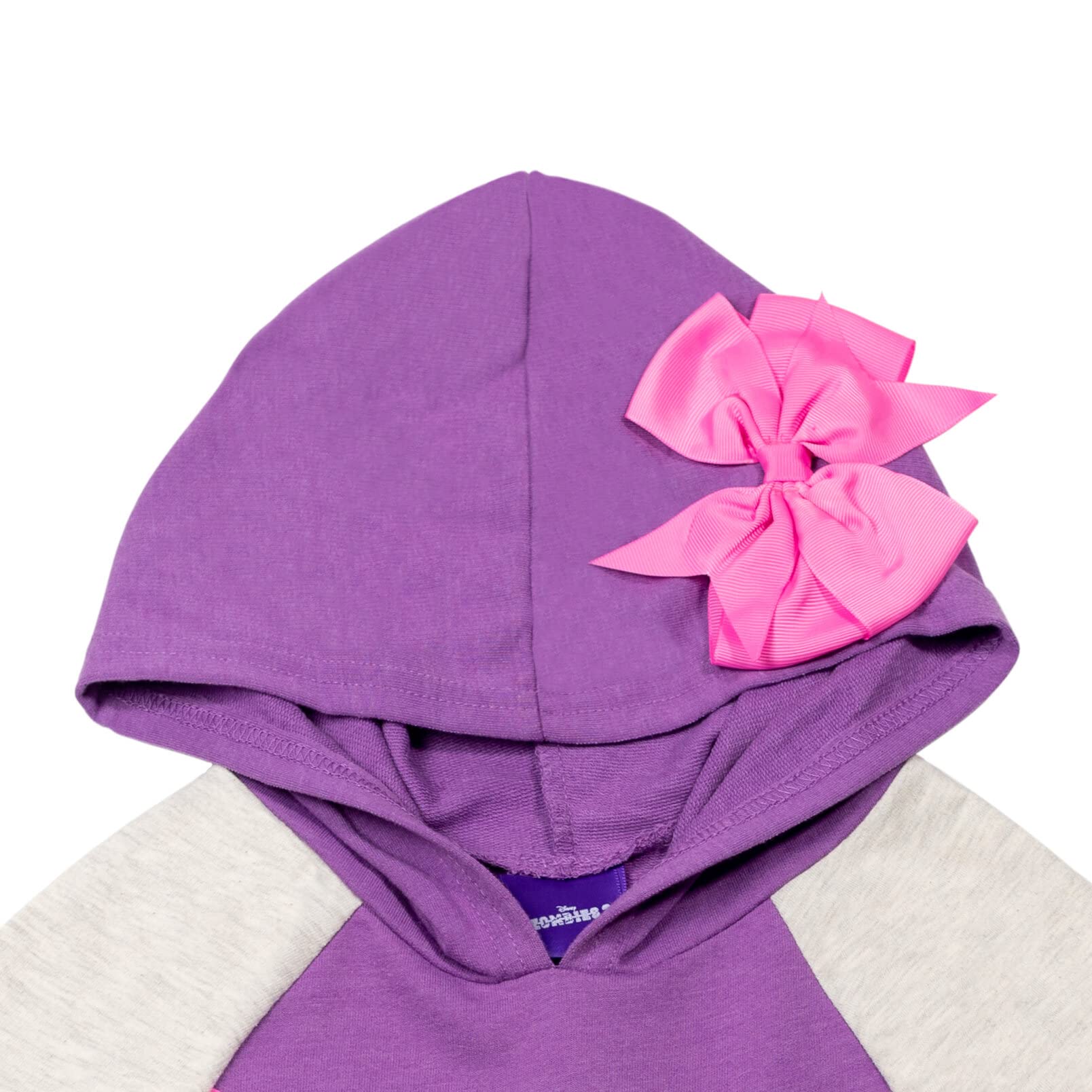 Disney Zombies Addison Little Girls French Terry Sequin Pullover Hoodie Purple 7-8
