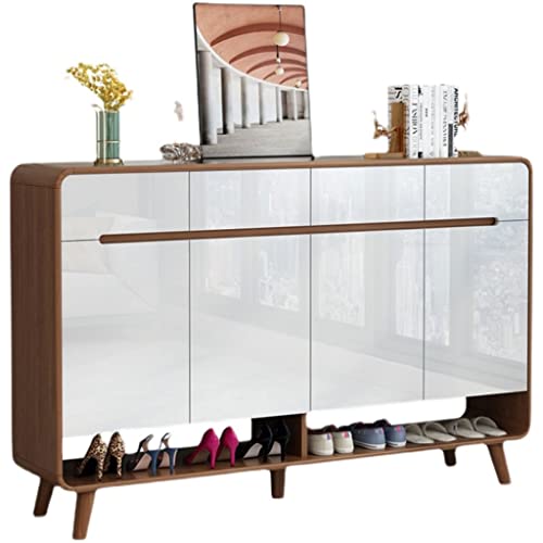LDCHNH Multilayer Display Shoerack Wood Assembly Narrow Bedroom Shoe Rack Entryway Stackable