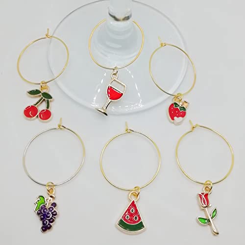 HISEVOG 30pcs Beach Theme Wine Glass Charms