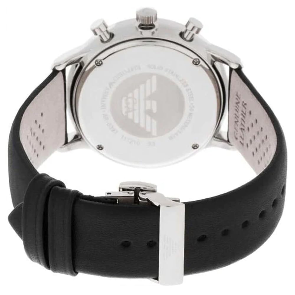 Emporio Armani Men's AR0397 Black Leather Watch