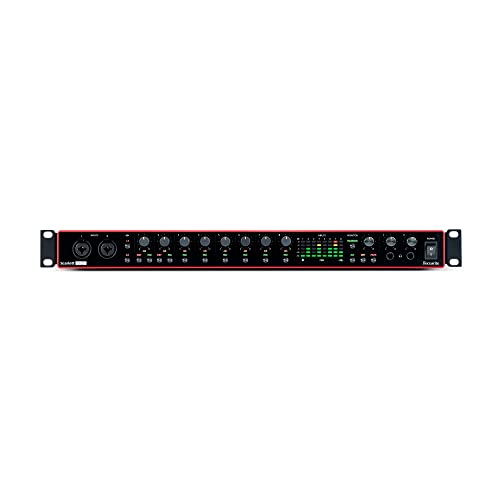 Focusrite Scarlett 18i20 3rd Gen 18x20 USB Audio Interface Bundle with FocusProAudio Microphone Cables (2-Pack), MIDI Cables (2-Pack) and TRS Cable (2-Pack) (7 Items)