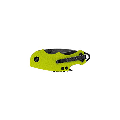 Kershaw Shuffle Lime (8700LIMEBW) Multifunction Pocket Knife; 2.4β BlackWash Stainless Steel Blade; K-Texture Grip, Liner Lock, Reversible Deep-Carry Pocketclip, Screwdriver, Bottle Opener; 2.8 OZ