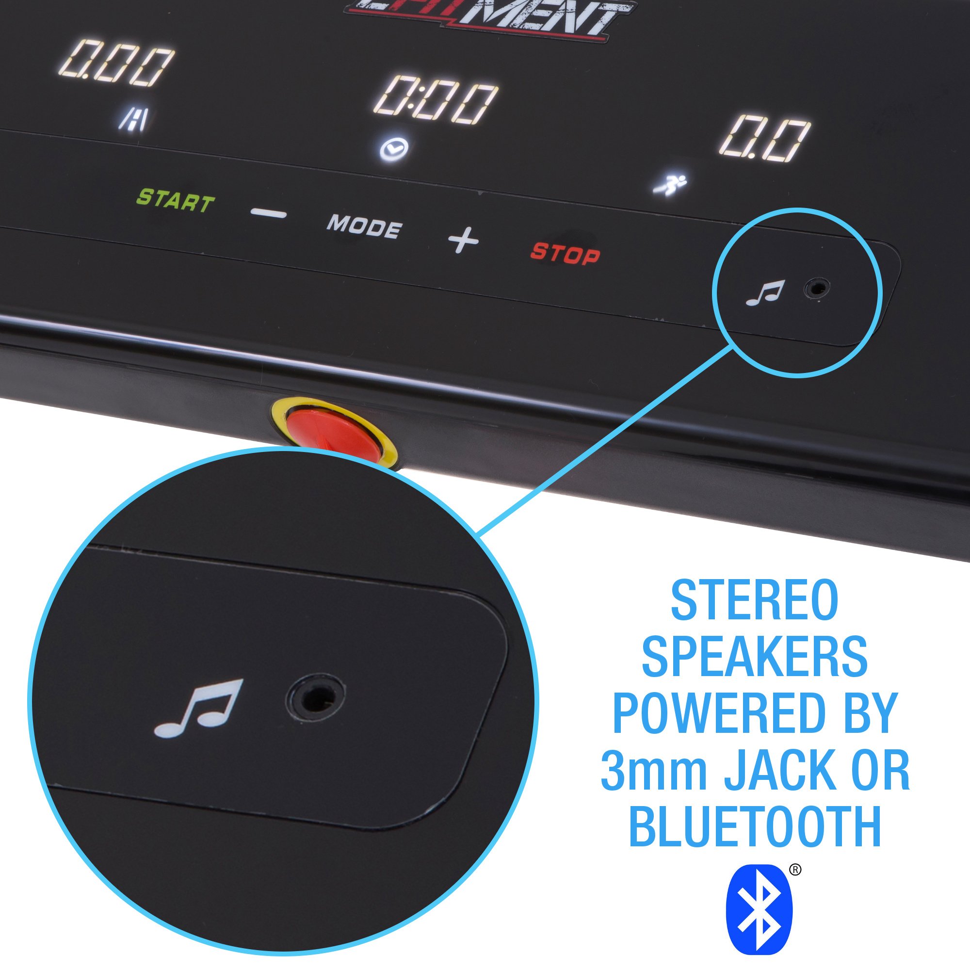 EFITMENT Slimline Motorized Treadmill with Bluetooth, Folding and Incline for Running (Slimline)
